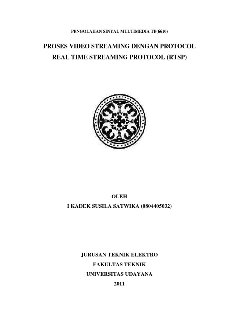 Proses Video Streaming Dengan Protocol RTSP | PDF | Komputer