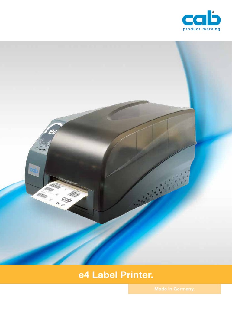 CAB E4 Desktop Printer | PDF | Printer (Computing) | Barcode