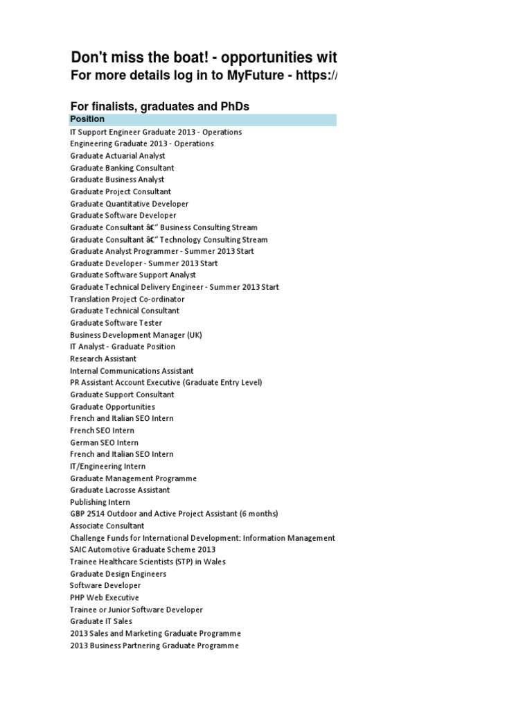 Dont Miss The Boat | PDF | Programmer | Business