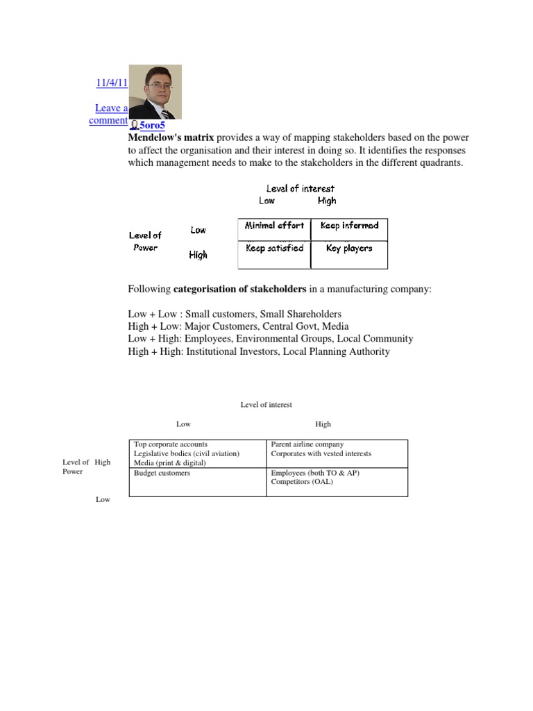 Mendelows Matrix | PDF