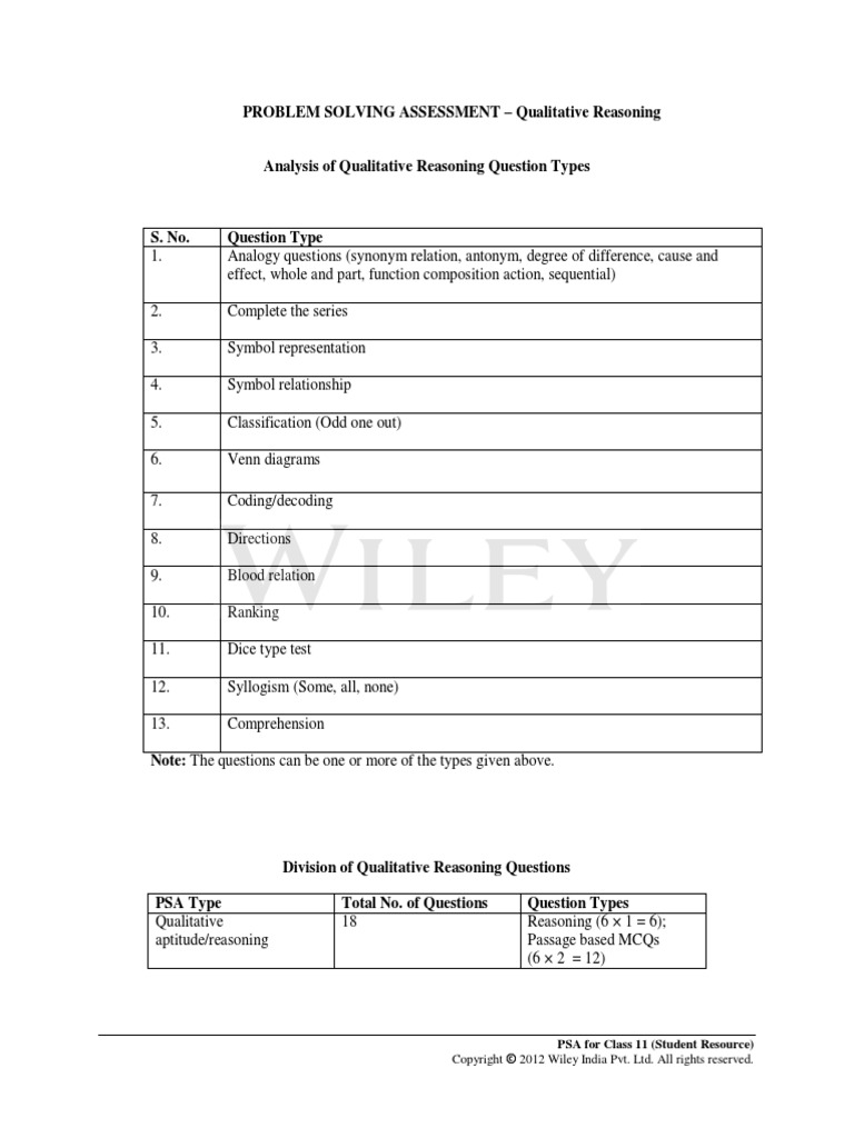 Qualitative Reasoning Student Resource | PDF