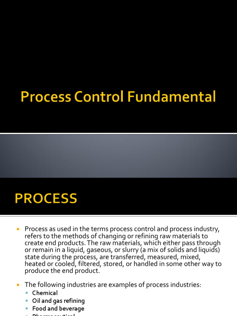 Process Control Fundamental | PDF | Water | Liquids