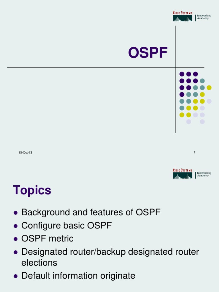 OSPF Slides | PDF | Osi Protocols | Internet Protocols