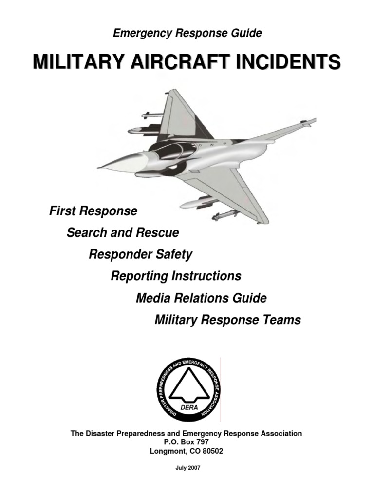 Emergency Response Guide Military Aircraft Incidents | PDF | Emergency ...