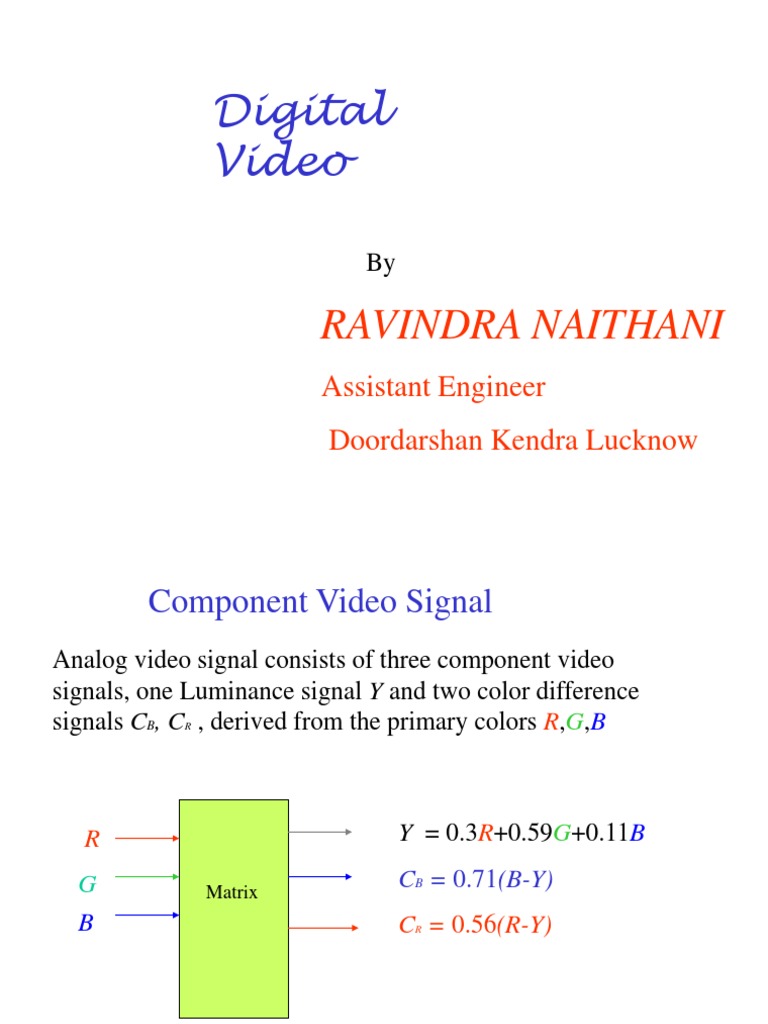 Digital Video Signal | Download Free PDF | Sampling (Signal Processing ...