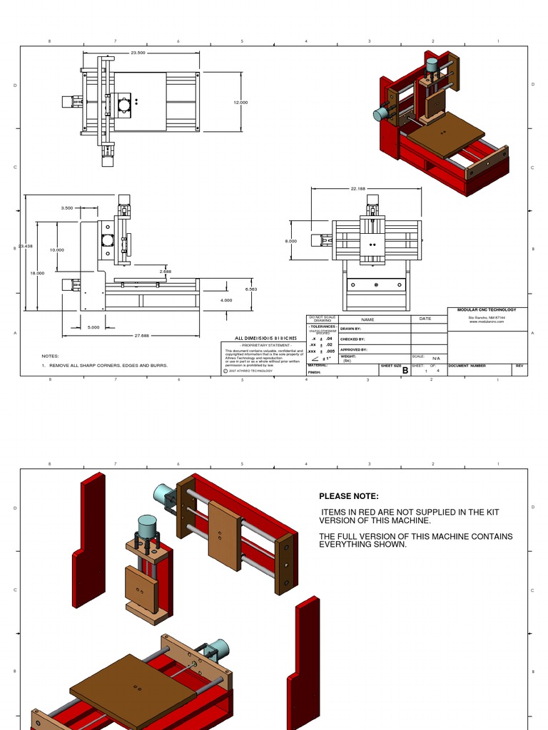 Modular CNC 3-Axis Router | PDF | Engineering Tolerance | Tools