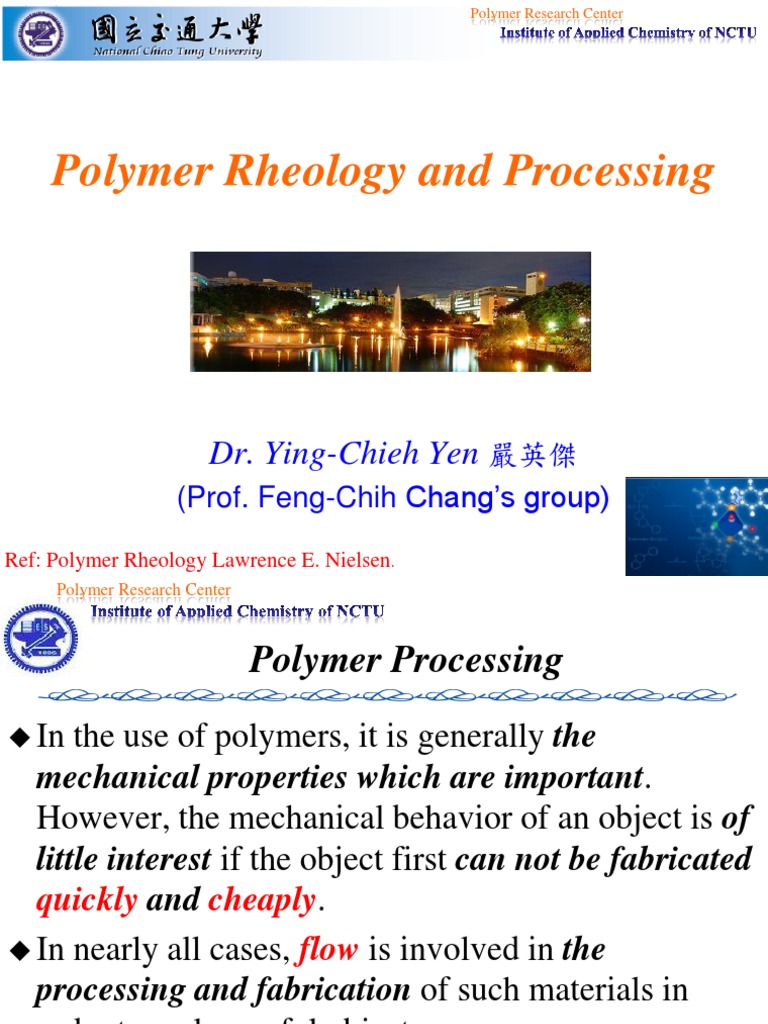Polymer Rheology and Processing | PDF | Rheology | Viscosity