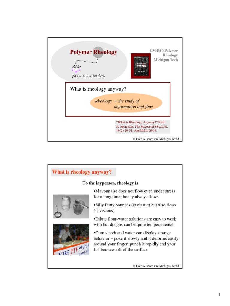 Polymer Rheology Lecture | PDF