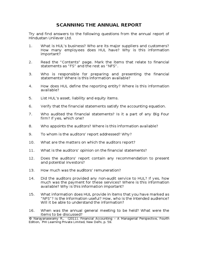 Scanning The Annual Report | PDF | Financial Statement | Income Statement