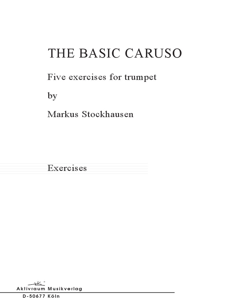 The Basic Caruso - Trumpet Exercises | PDF
