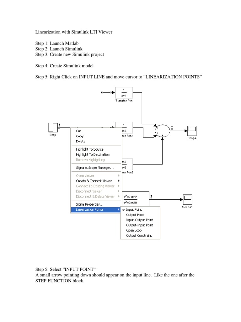 Linearization With LTI Viewer and Simulink | PDF | Business | Computers