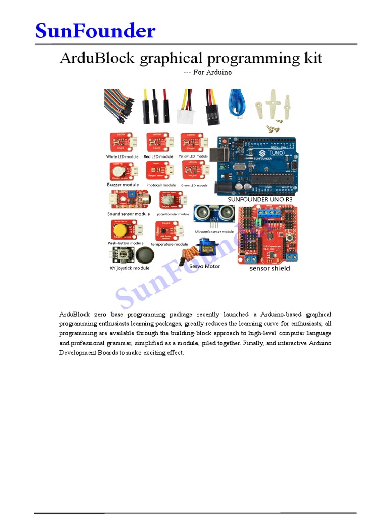 ArduBlocK Study Kit | PDF | Servomechanism | Arduino
