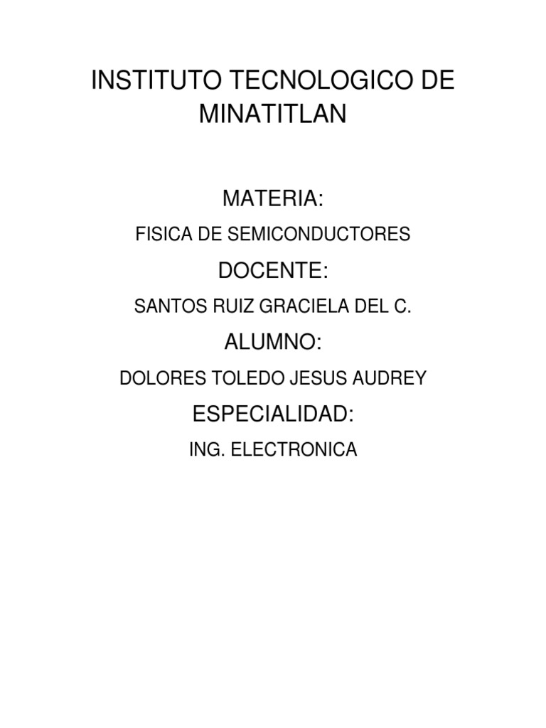 Fabricacion de Un Diodo | PDF | Semiconductores | Dopaje (semiconductor)