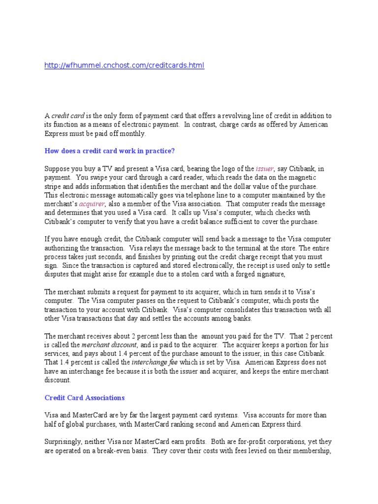 Credit Card Systems Explained | PDF | Visa Inc. | Credit Card