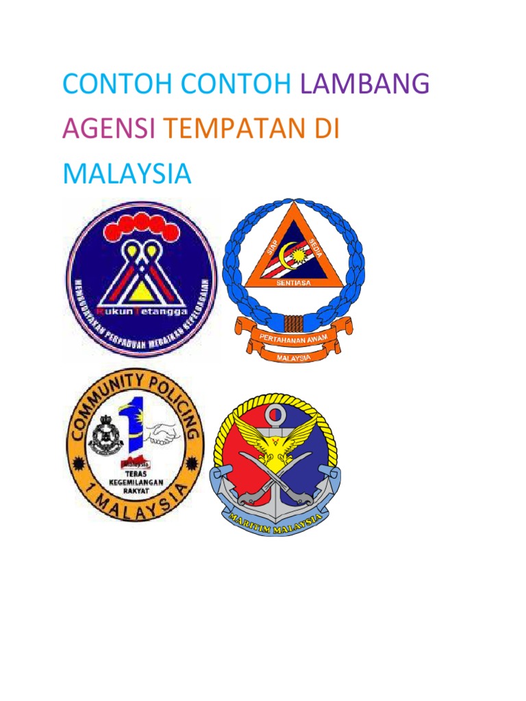 Contoh Contoh Lambang Agensi Tempatan | PDF