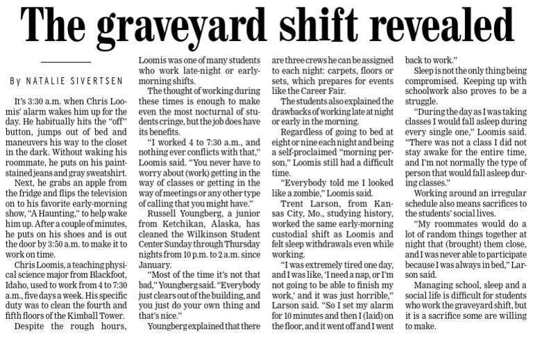 Graveyard Shift | PDF | Leisure