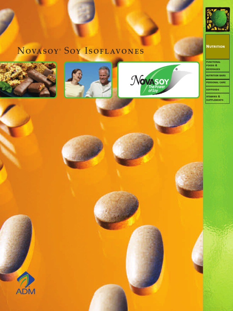 ADM Novasoy Isoflavone Product Sheet | PDF | Soybean | Food And Drink