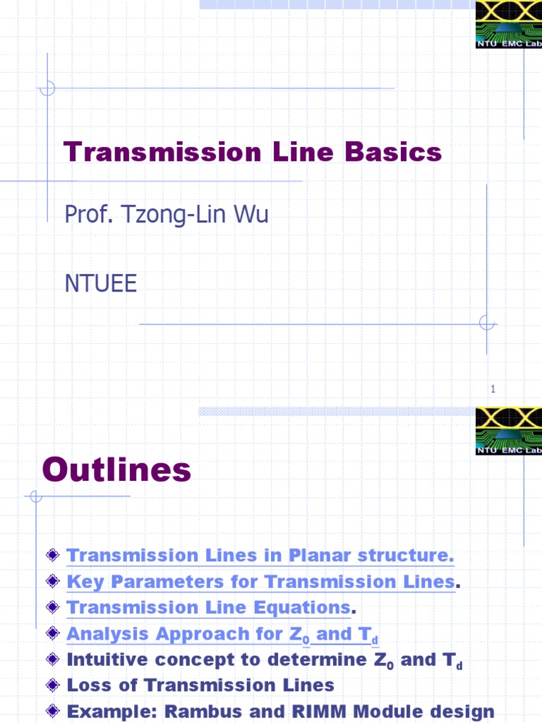 Transmission Line Basics | PDF | Transmission Line | Telecommunications ...