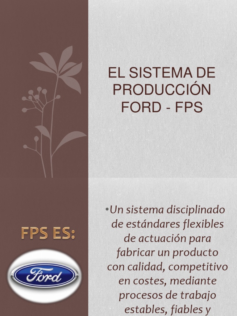 El Sistema de Producción Ford - FPS | PDF | Grupo de trabajo | Compania ...