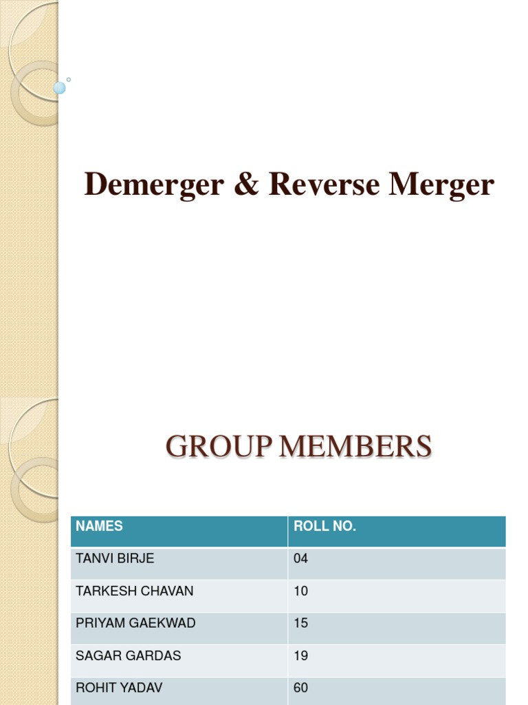 Reverse Merger | Download Free PDF | Mergers And Acquisitions | Public ...