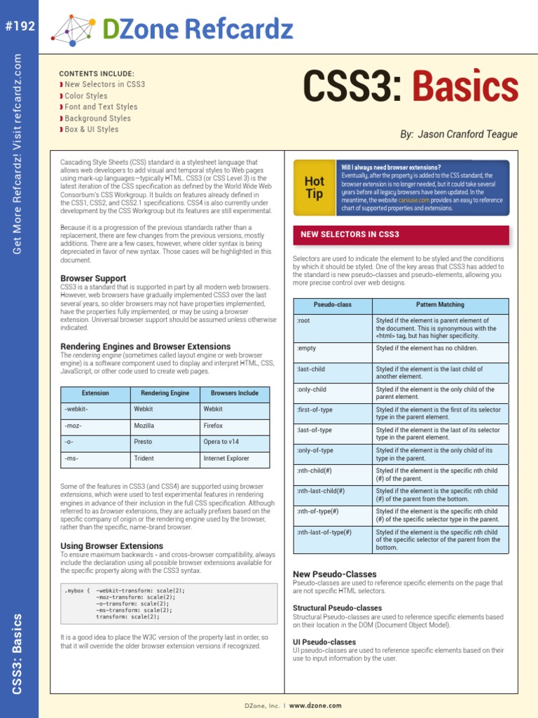 CSS3 Basics | PDF