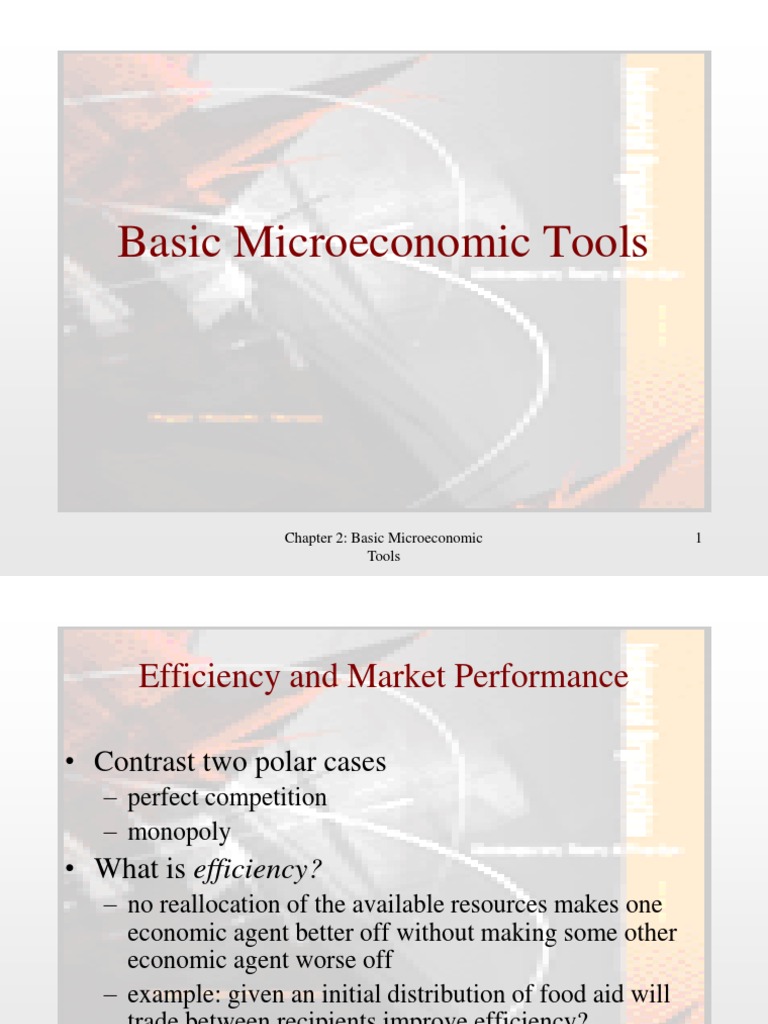 Chapter 2: Basic Microeconomic Tools 1 | PDF | Economic Surplus | Monopoly