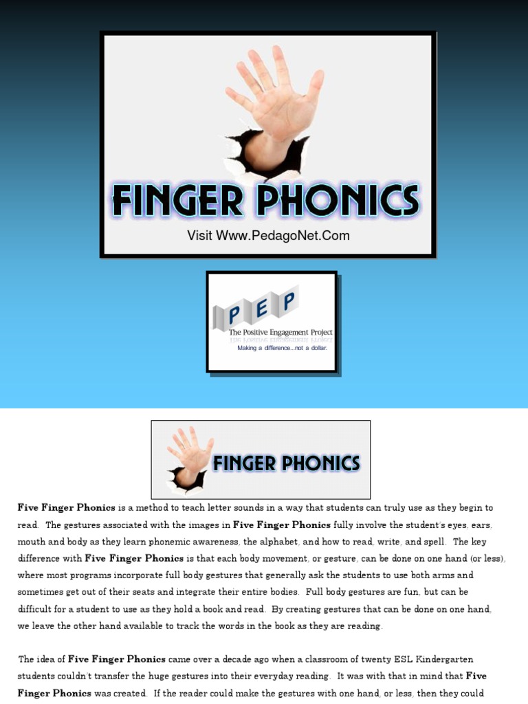 5 Finger Phonics | PDF | Phonics | Gesture
