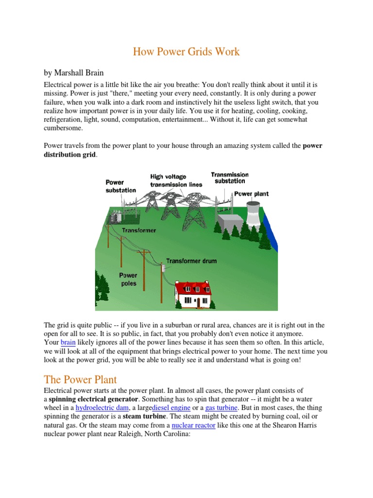 How Power Grids Work | PDF | Electric Power Distribution | Electrical ...