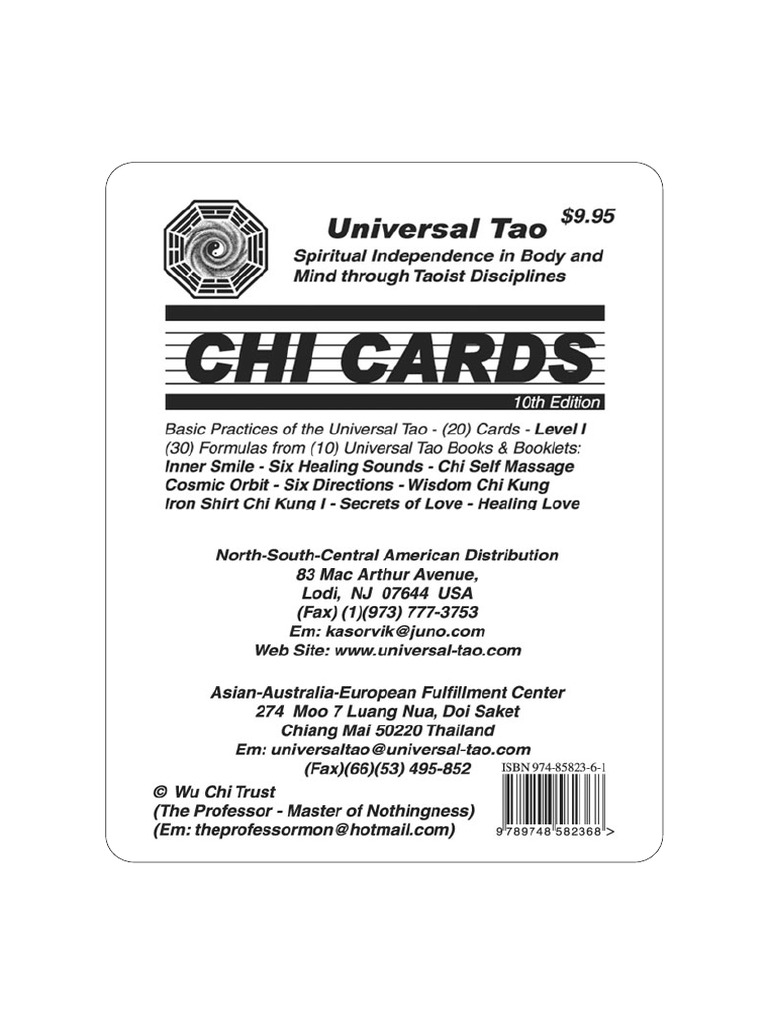 Chi Cards | PDF | Mantak Chia | Vagina