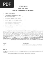 Stability Certificate Form No. 1-A | PDF