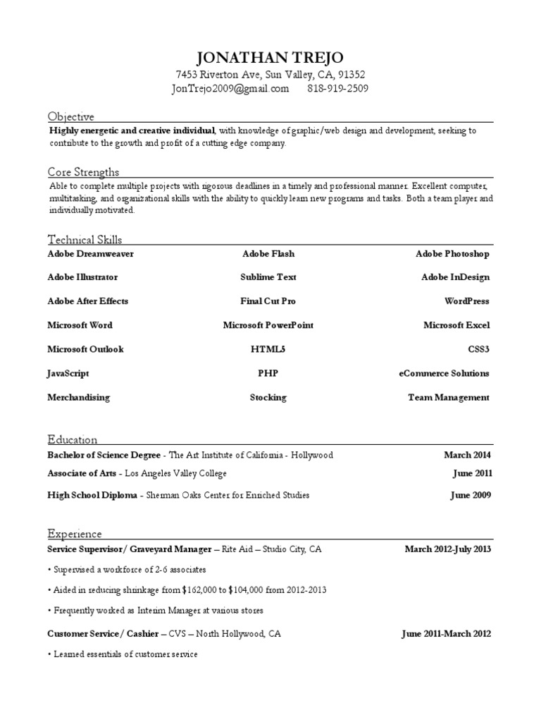 Jonathan Trejo Resume | PDF