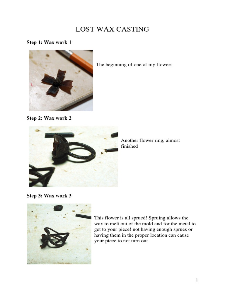Lost Wax Casting: Step-by-Step Guide | PDF | Casting (Metalworking ...