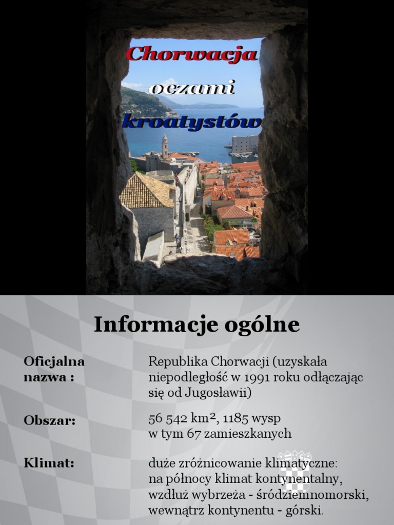Chorwacja Oczami Kroatystow | PDF