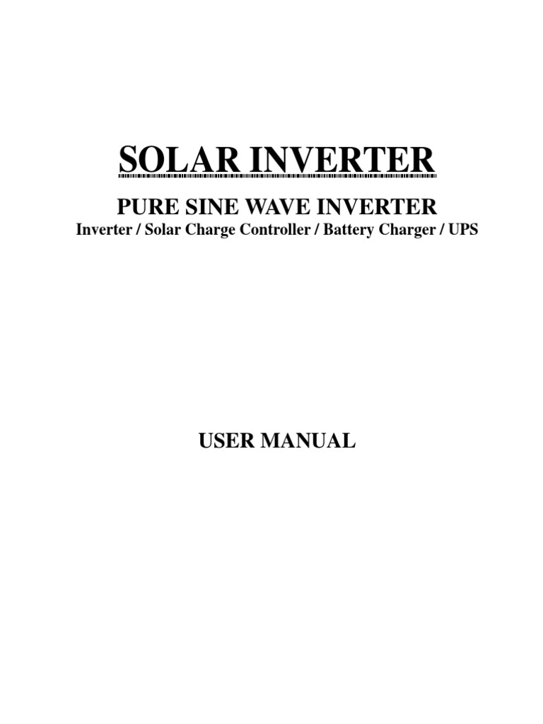 SL Series Manual PDF | PDF | Battery Charger | Power Inverter