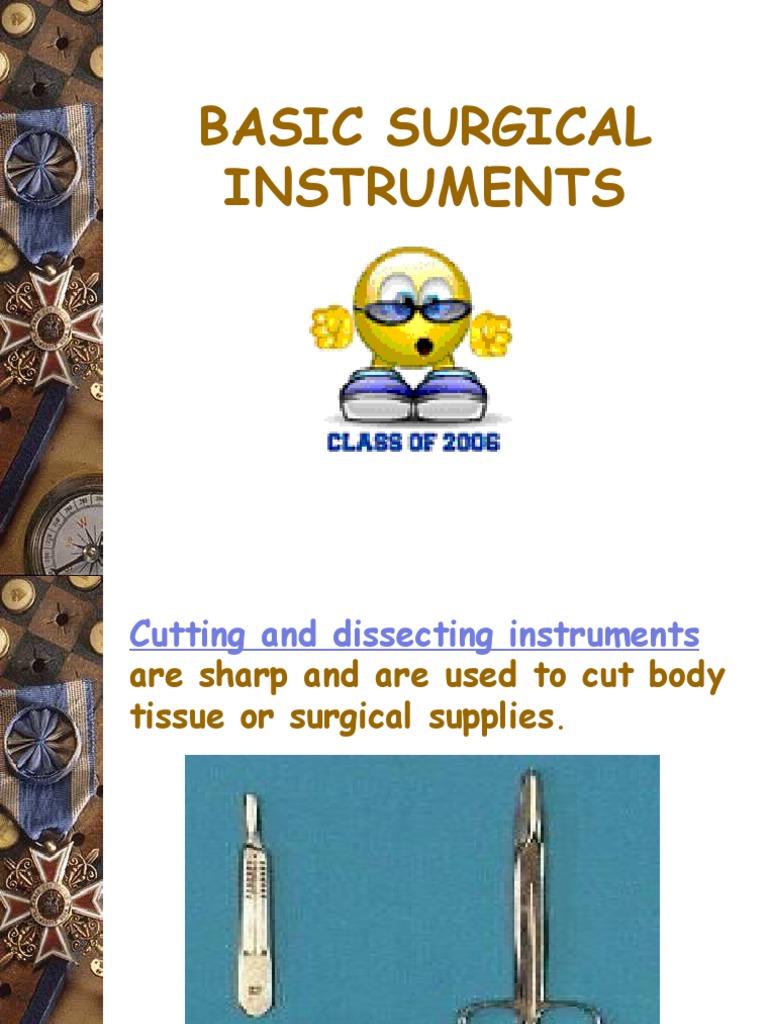 Basic Surgical Instruments PDF | PDF | Surgery | Medical Specialties