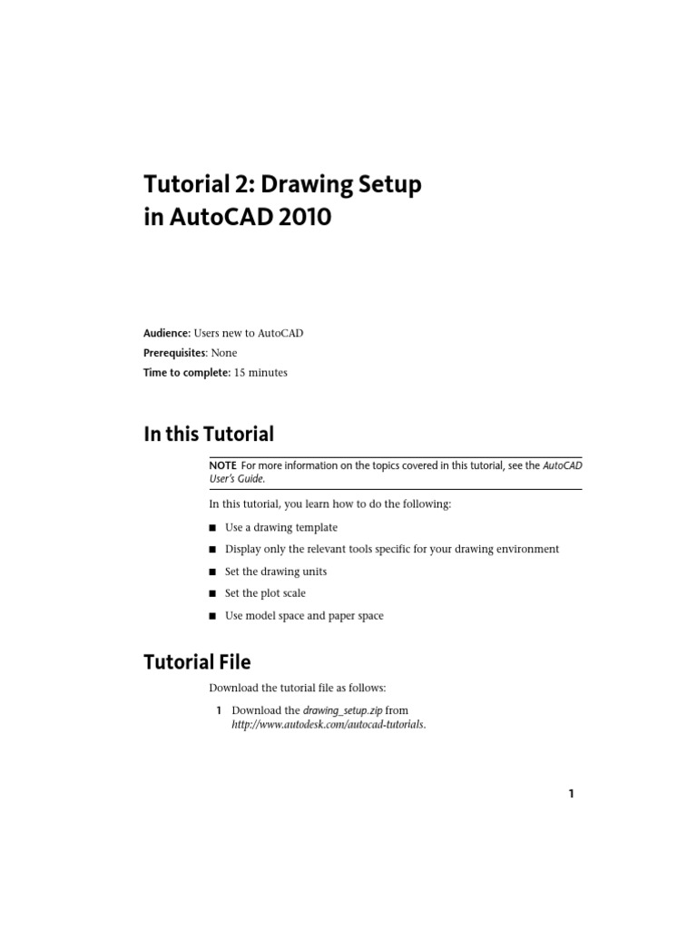 AutoCAD 2010 Drawing Setup | PDF | Auto Cad | Software