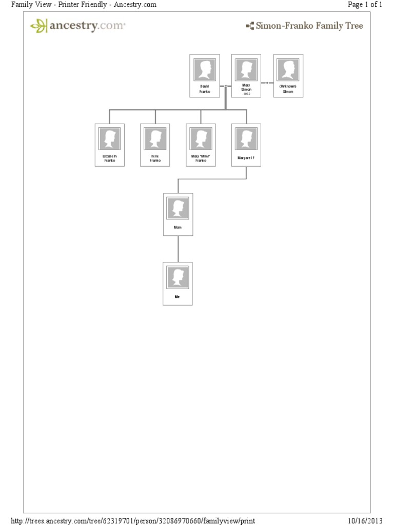 Simon-Franko Family Tree Overview | PDF