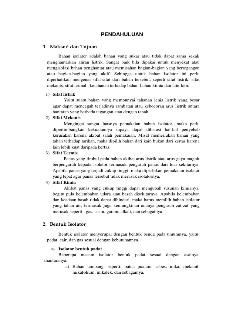 ! Bahan Isolator Padat | PDF | Teknologi & Rekayasa