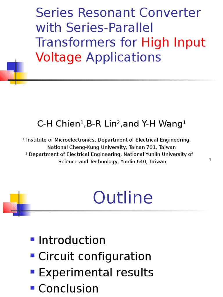 Series Resonant Converter With Series-Parallel Transformers For High ...