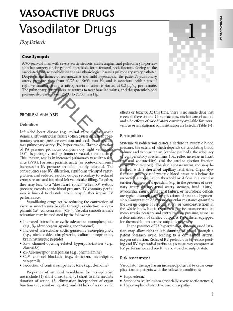 Sample Book: Vasodilator Drugs | PDF | Vasodilation | Blood Pressure