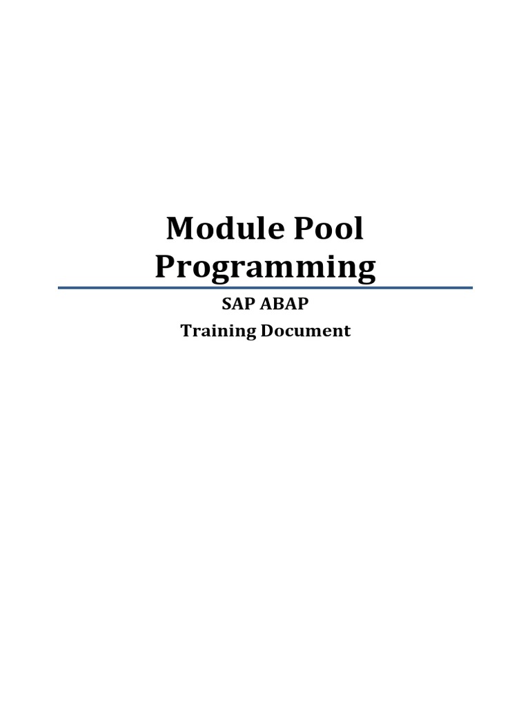 Module Pool Programming Pdf Computer Data Digital Technology 