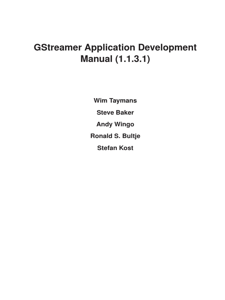Gstreamer Manual | PDF | Codec | Software Engineering