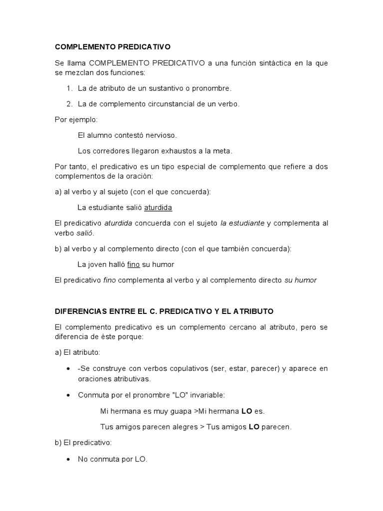 COMPLEMENTO PREDICATIVO