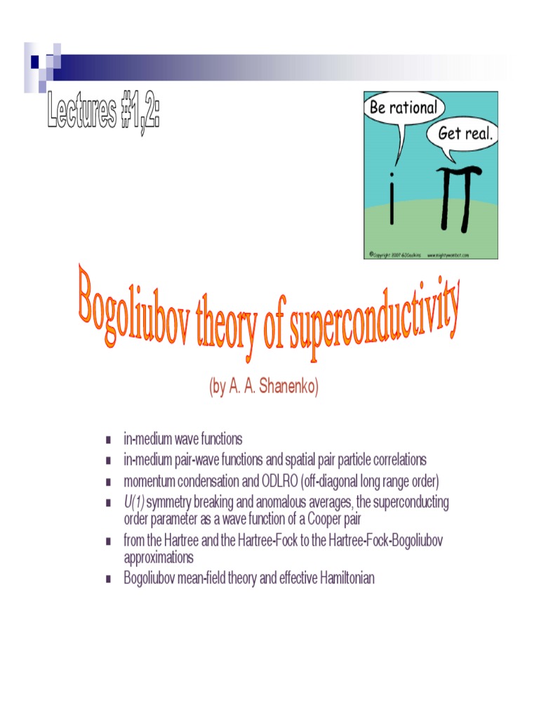Bogoliubov Theory PDF | PDF