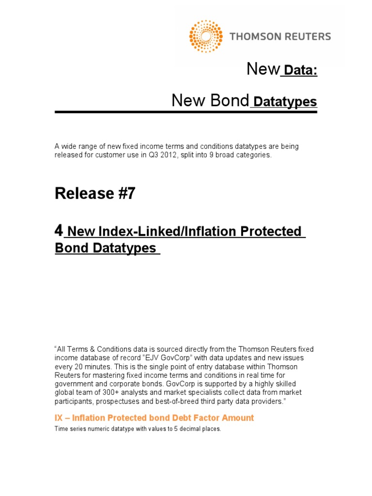 New Bond Datatypes in Datastream 7i | PDF | Bonds (Finance) | Consumer ...