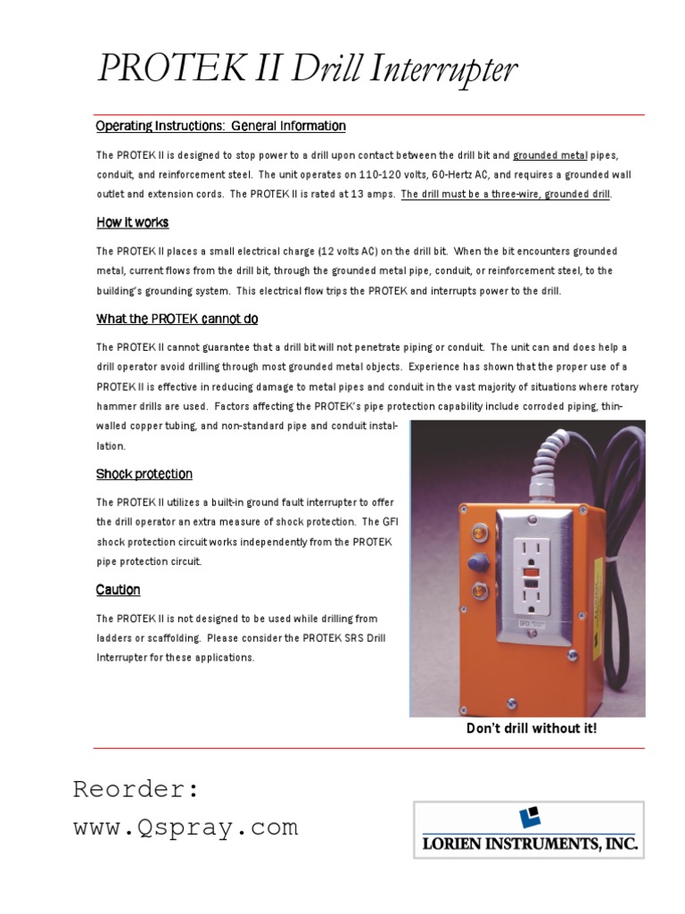 PROTEK II Drill Interrupter Guide | PDF | Building Engineering ...
