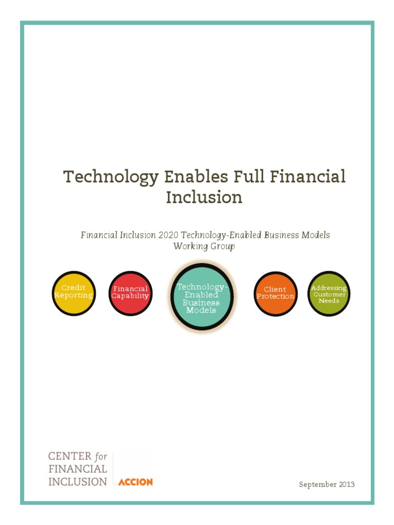 Technology Enables Full Financial Inclusion | PDF | Business | Finance ...