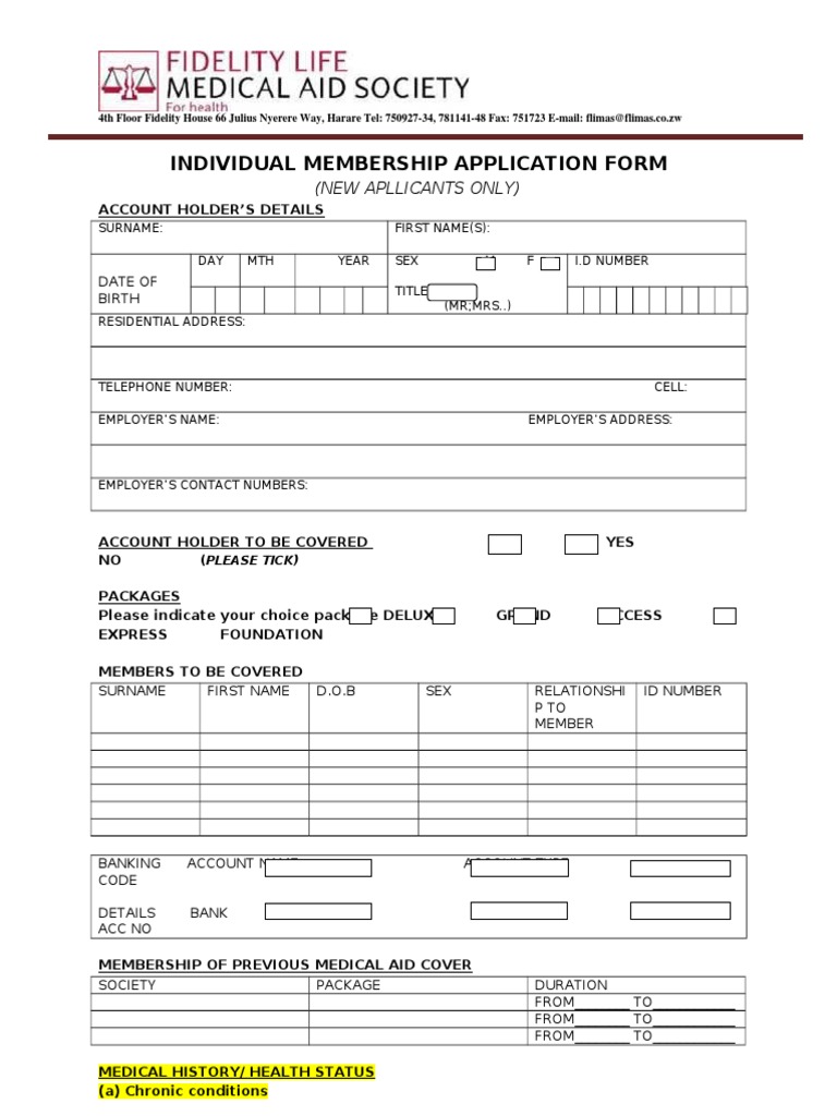 Flimas Individual Membership Application Form | PDF | Law