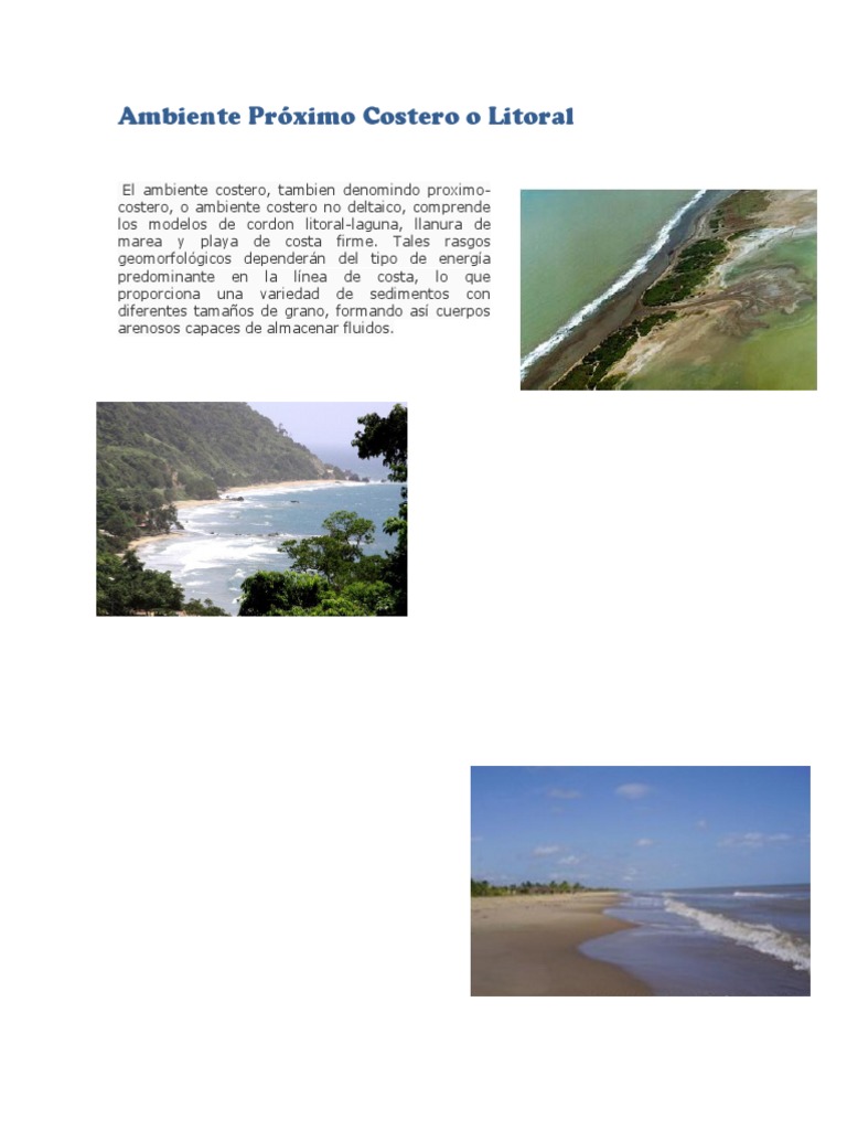 Ambiente Próximo Costero o Litoral | PDF