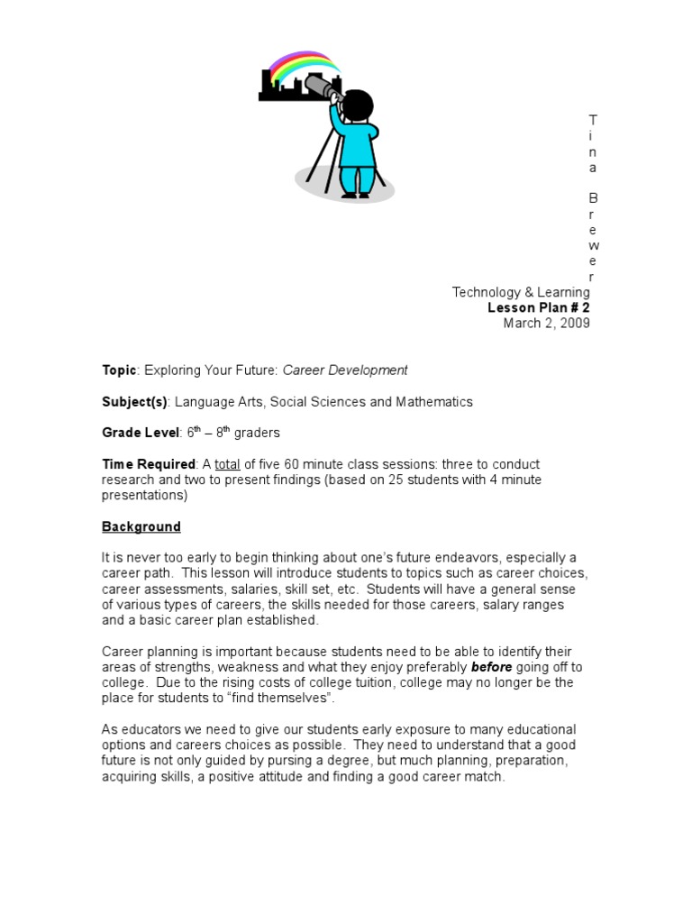 Tech Lesson Plan 2 | PDF | Lesson Plan | Citation